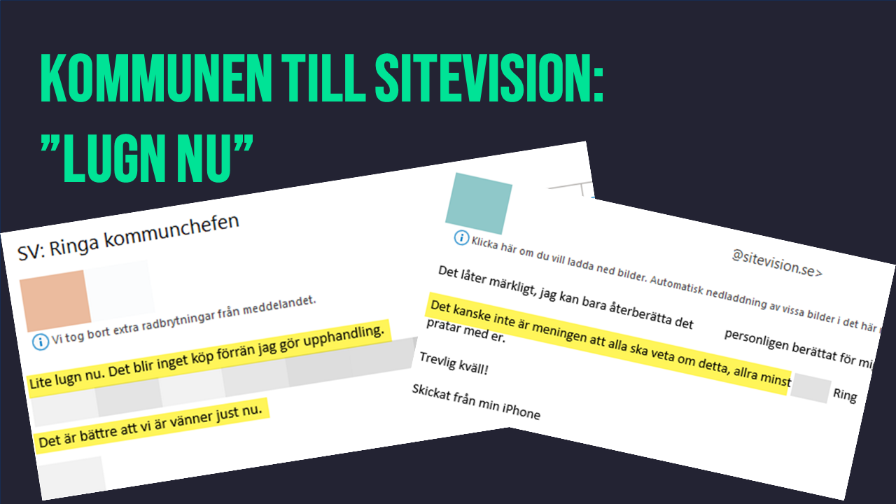 Kommunen till Sitevision: "Lugn nu"